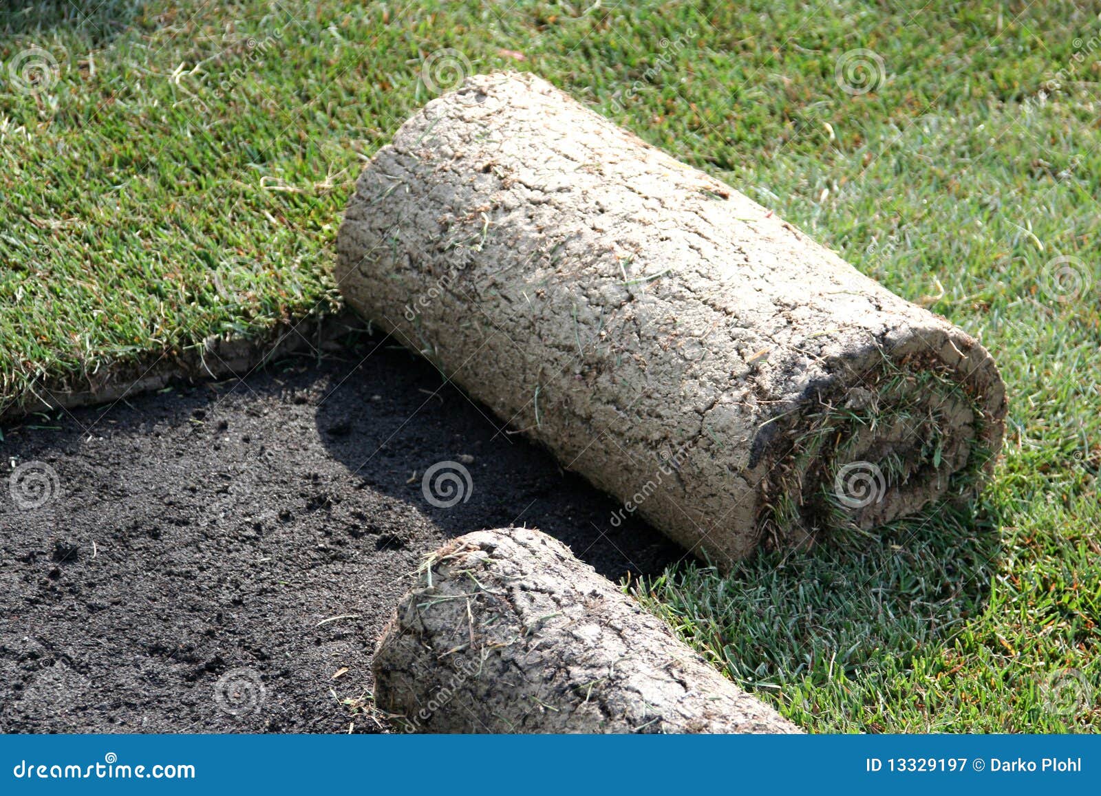 ROLLS of TURF - LAWN stock image. Image of place, ecology - 13329197