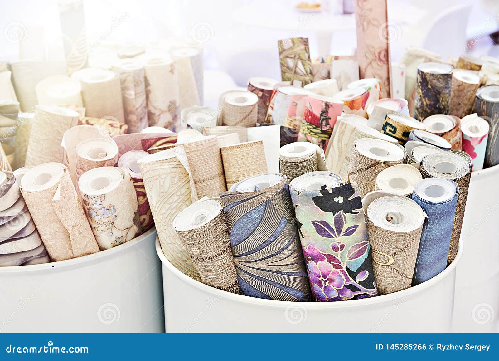 Rolls Of Wallpaper. Background And Texture Of Wallpaper For Walls ...
