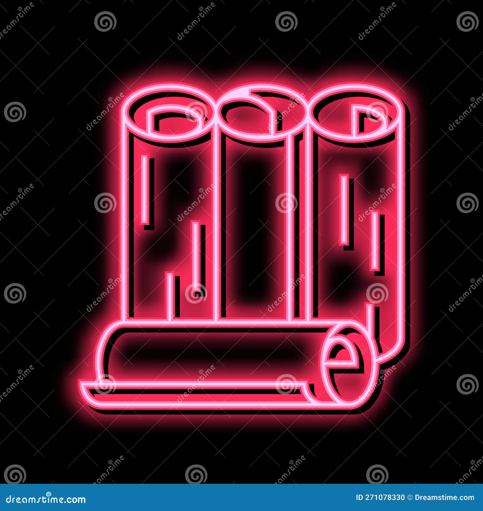 Rolls Wallpaper Neon Glow Icon Illustration Stock Vector - Illustration ...