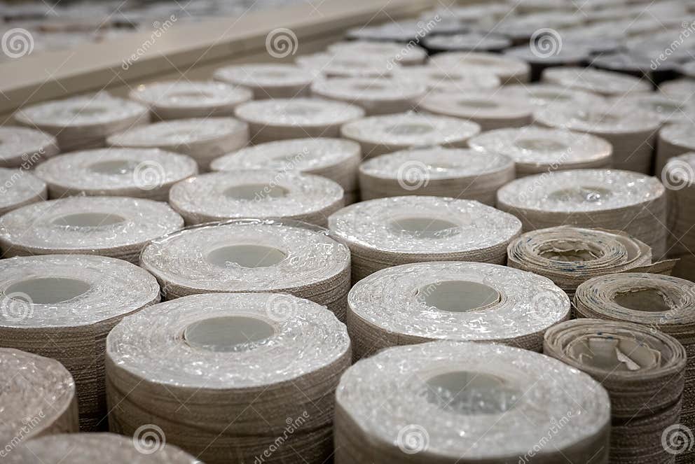 Rolls of Wallpapers in a Store Stock Photo - Image of colorful, market ...