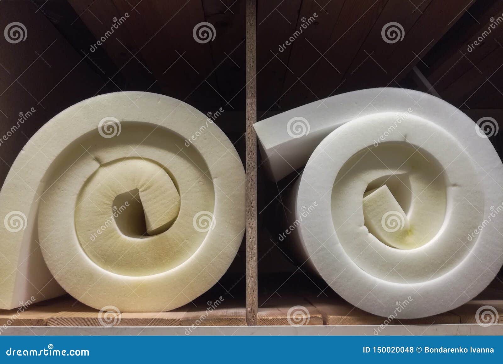 Rolls White and Yellow Foam Rubber Building Material Texture ...