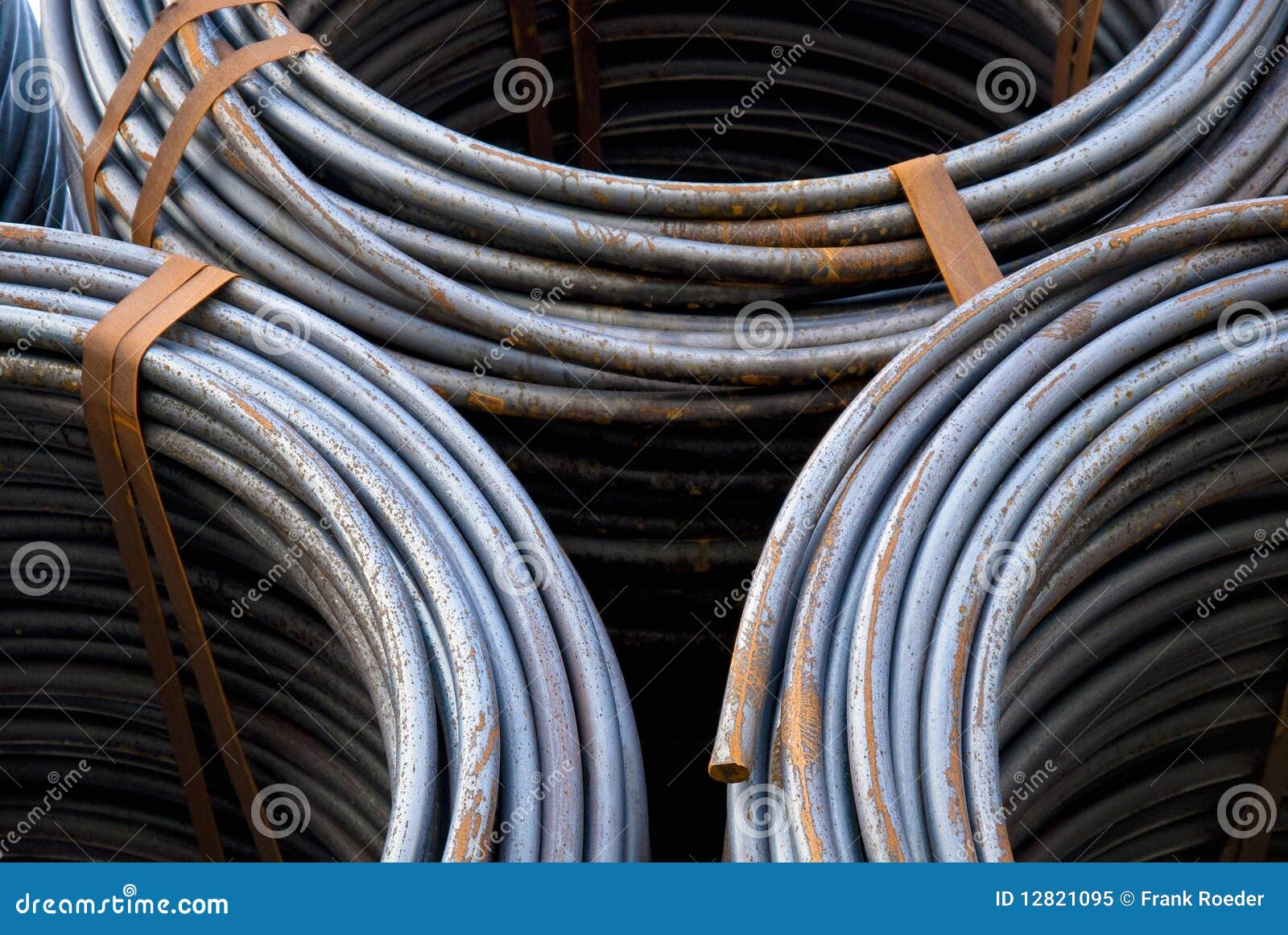 Rolls of wire stock image. Image of exterior, iron, stacked - 12821095
