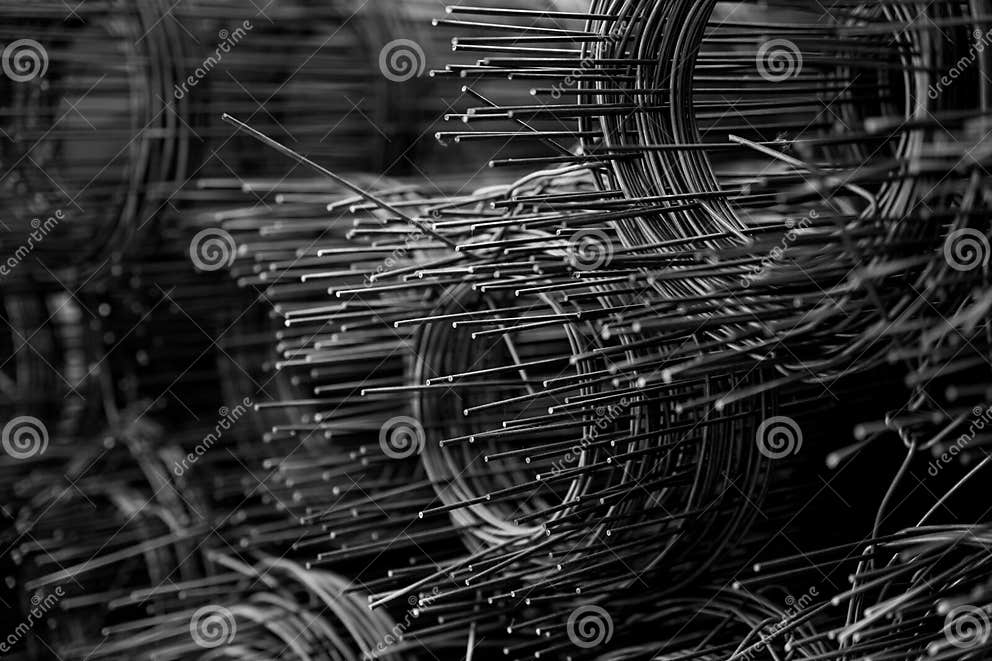 A Rolls of Wire Mesh in the Showroom of a Large Store. Stock Image ...