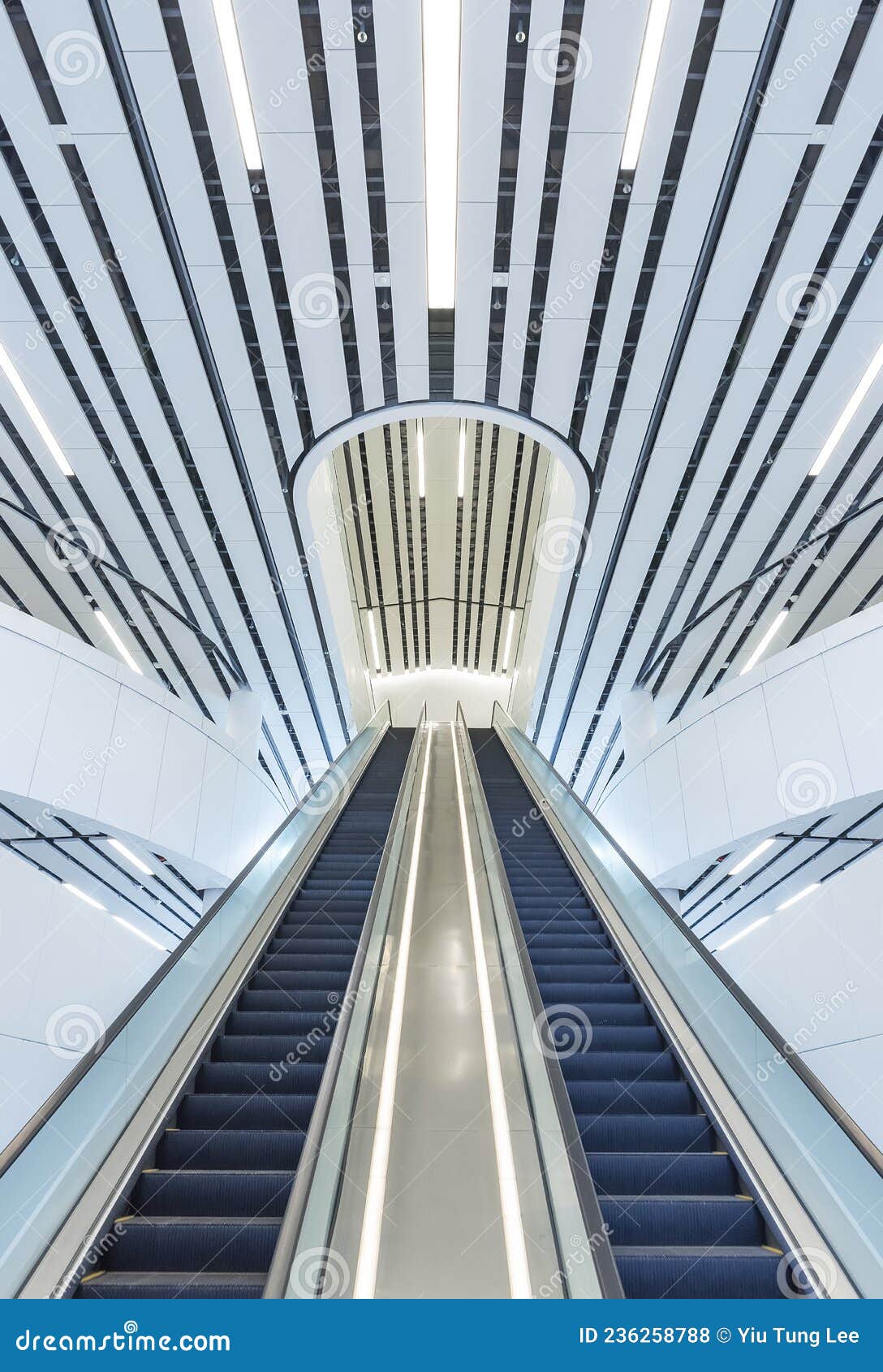 Rolltreppe Und Treppe in Moderner Architektur Stockfoto - Bild von leer ...