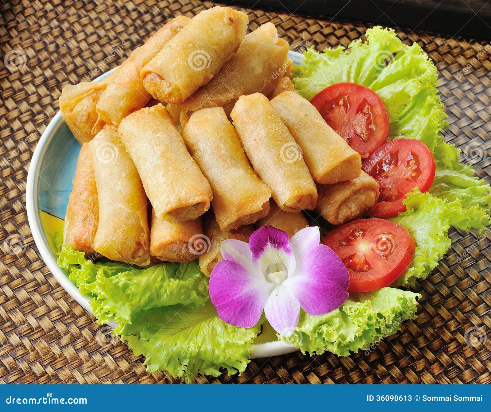 Rolos De Fried Chinese Traditional Spring Imagem de Stock - Imagem de ...