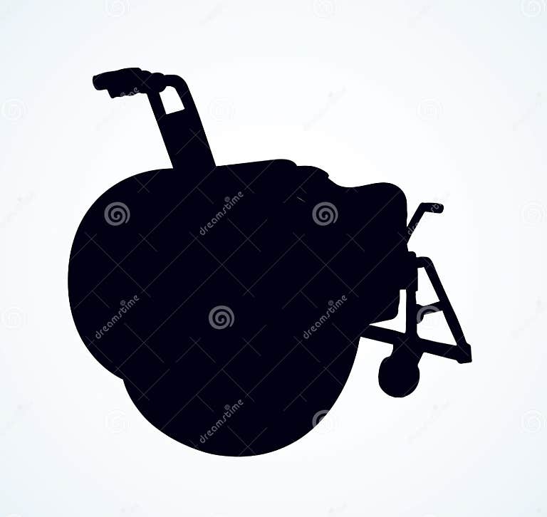 Rolstoel Vector tekening vector illustratie. Illustration of leunstoel ...
