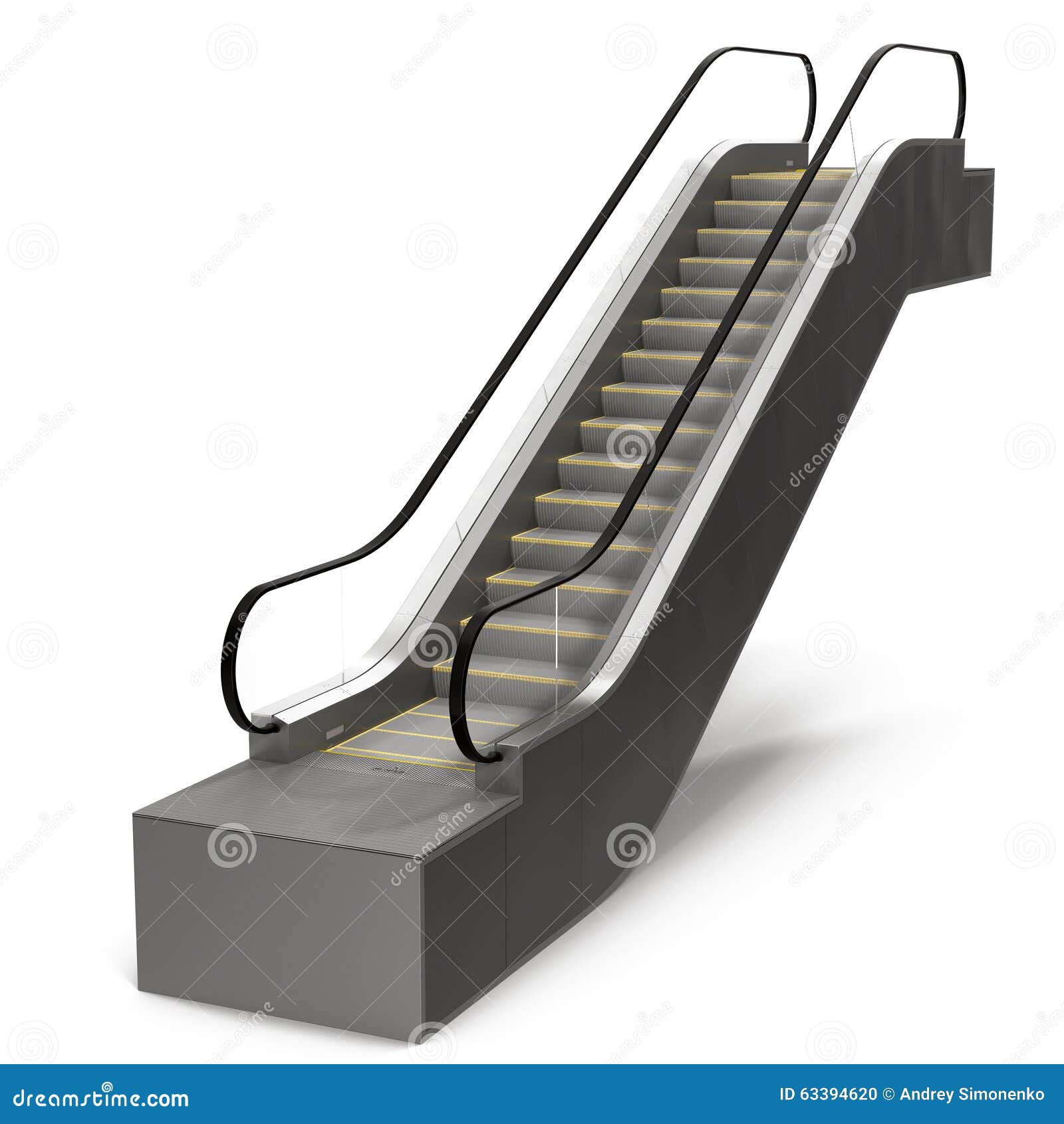 Roltrap Op Witte Achtergrond Stock Illustratie - Illustration of ...