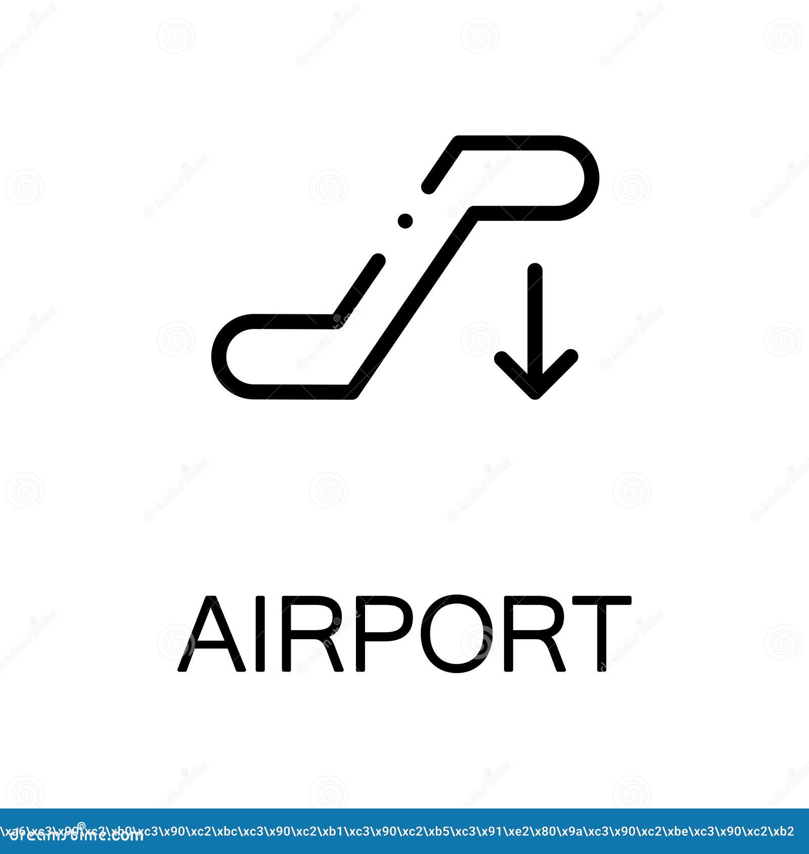 Roltrap Vlak Pictogram of Embleem Voor Webontwerp Vector Illustratie ...