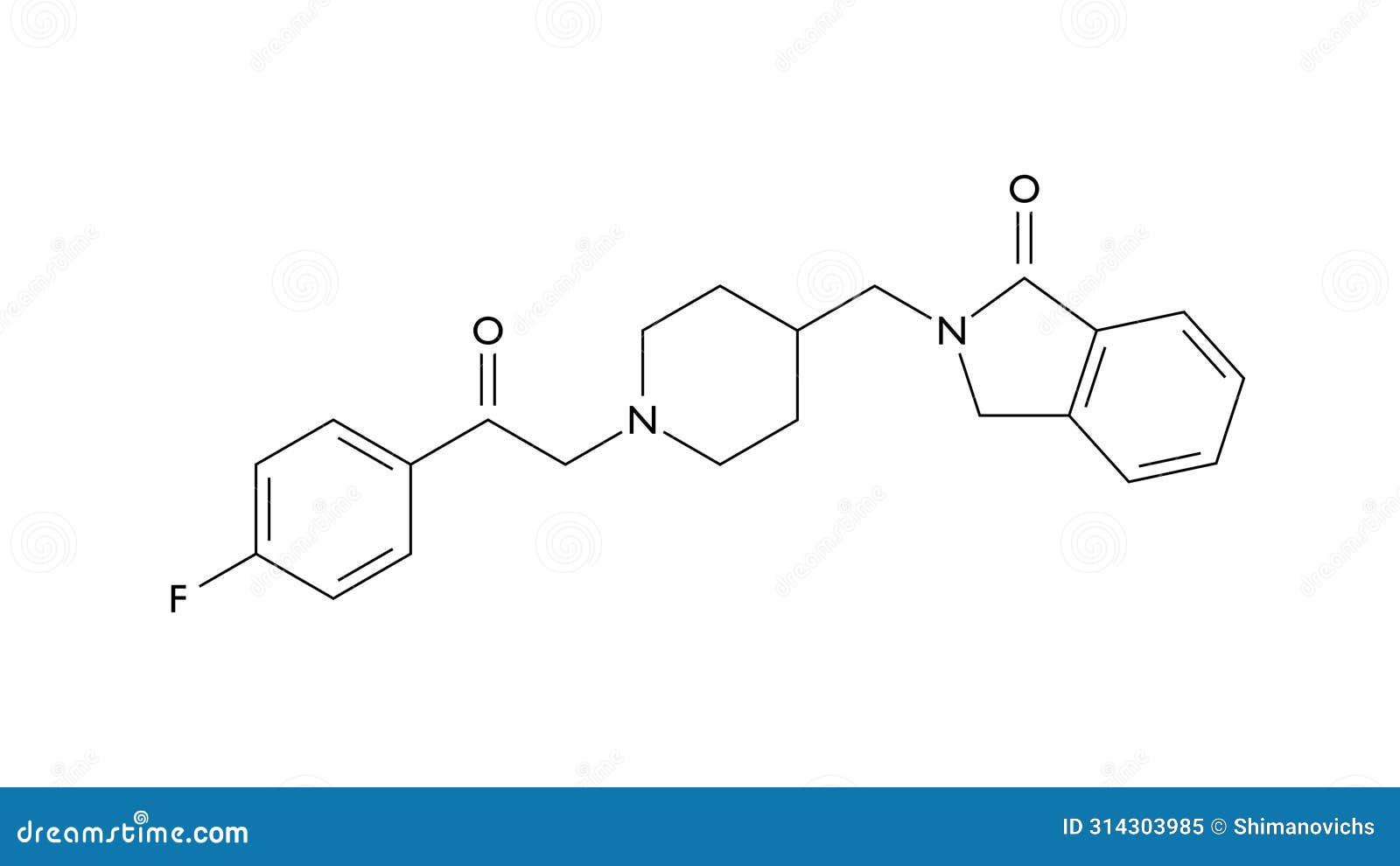 Roluperidone Molecule, Structural Chemical Formula, Ball-and-stick ...