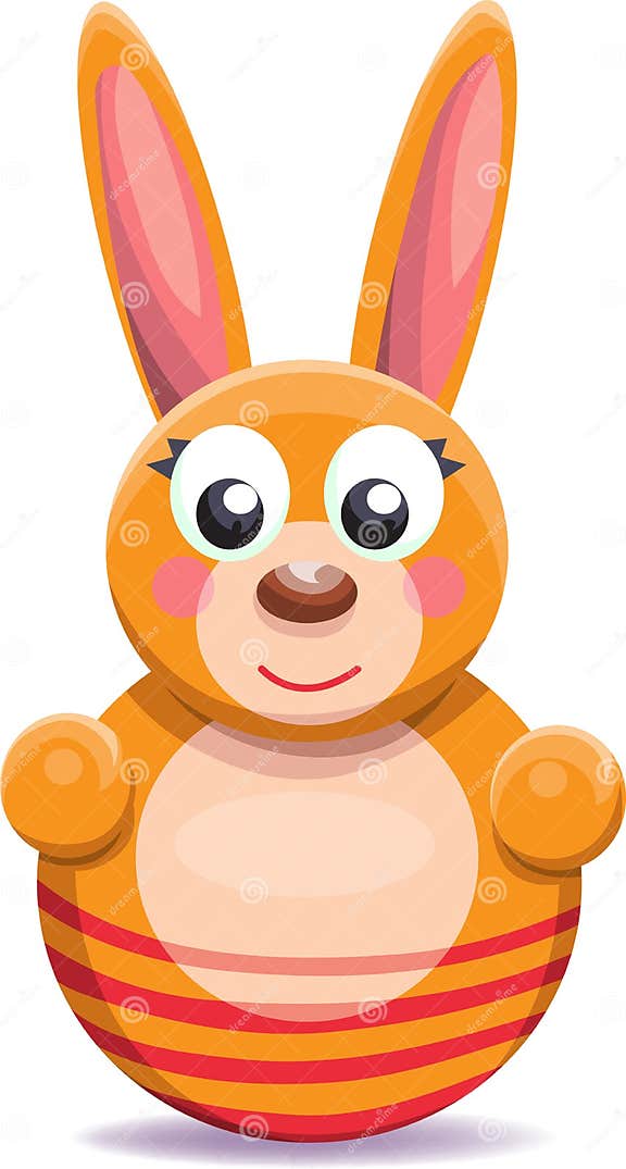 Roly-poly cartoon bunny stock vector. Illustration of gravity - 66147980