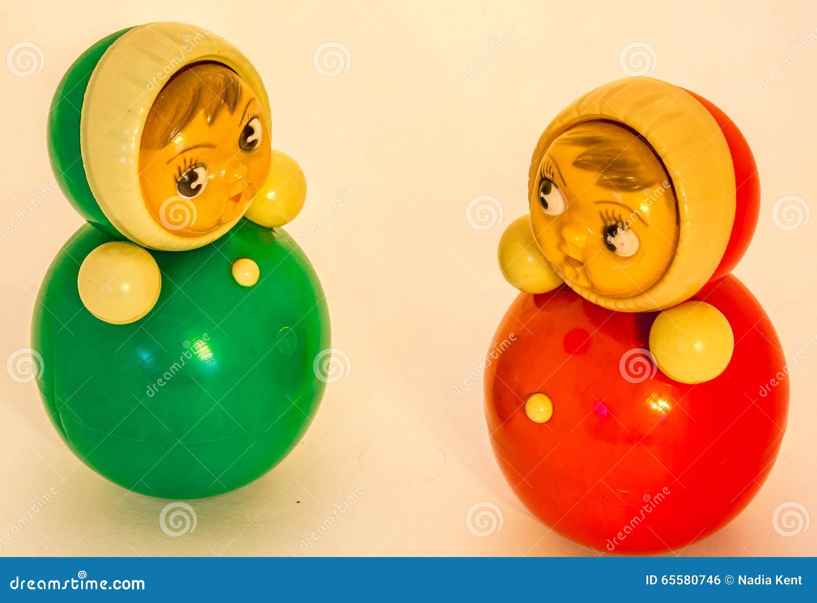 Roly Poly Dolls 60s and 70s Communicating Stock Photo - Image of beige ...