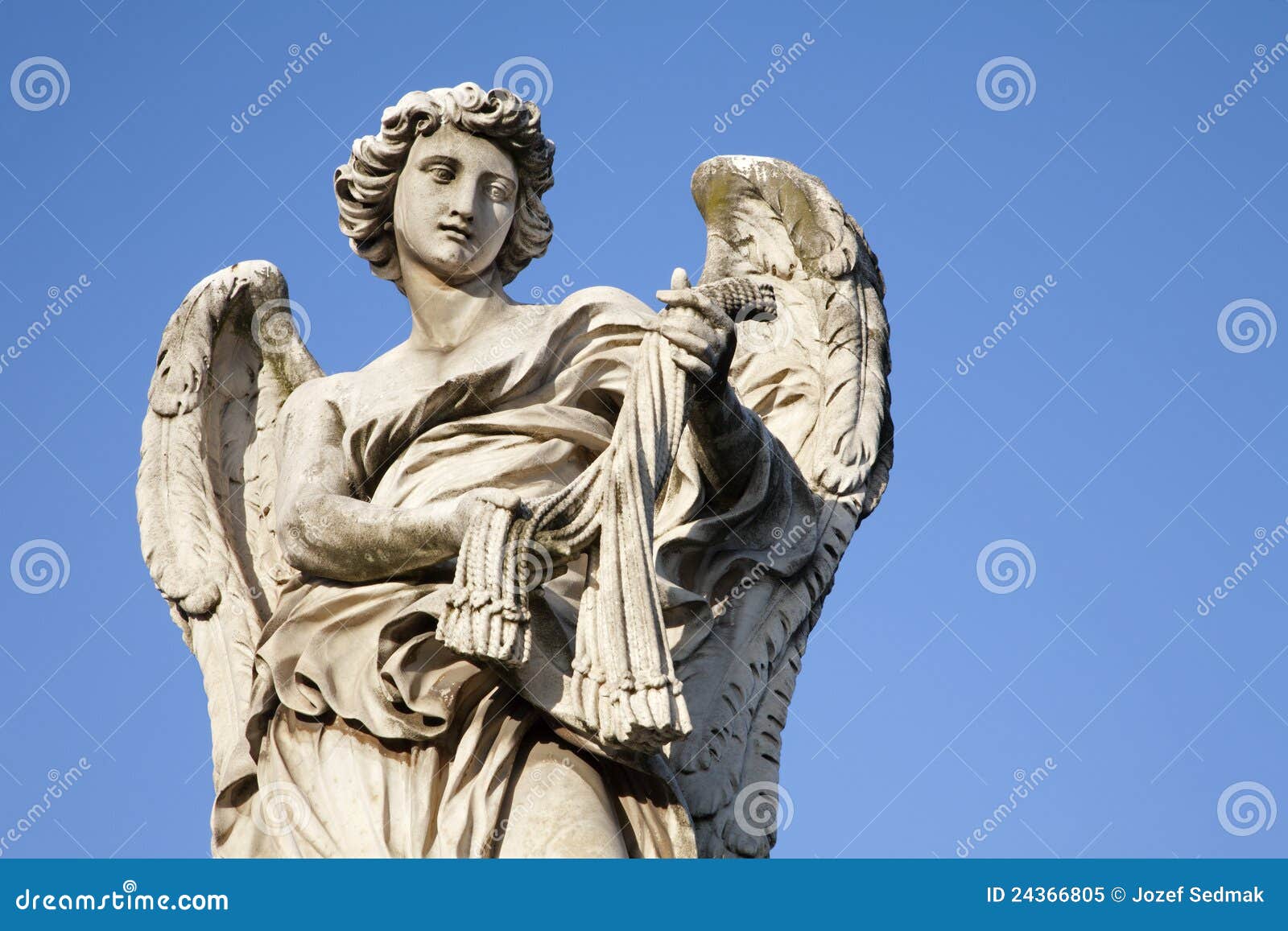 Rom - Angel with the Whips - Angels Bridge Stock Image - Image of ...