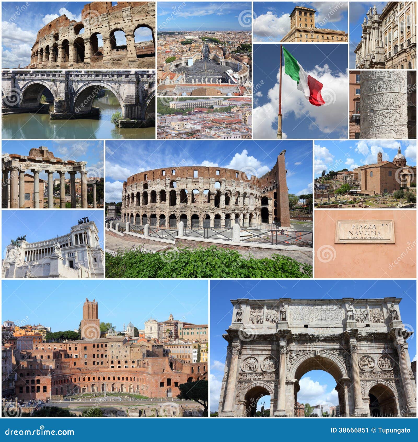 Rom-Collage stockbild. Bild von fotographie, feld, europa - 38666851