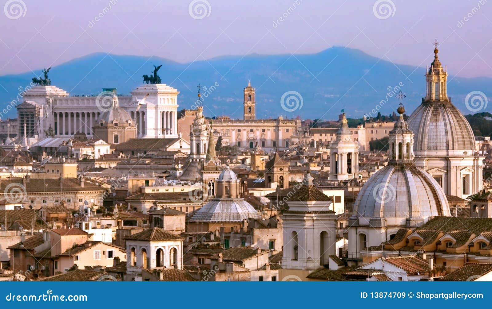 Rom Im Stadtzentrum Gelegen Stockbild - Bild von basilika, antenne ...