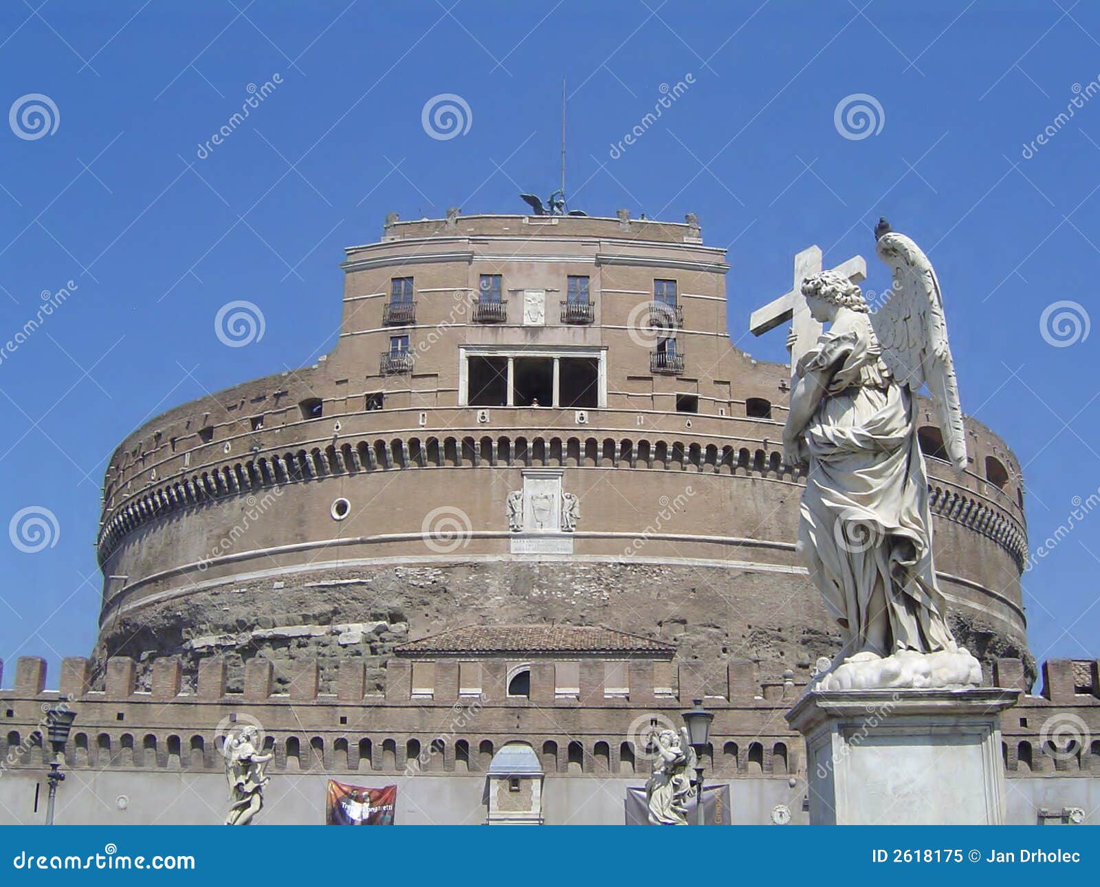 Roma Angelo imagem de stock. Imagem de ponte, azul, fachada - 2618175