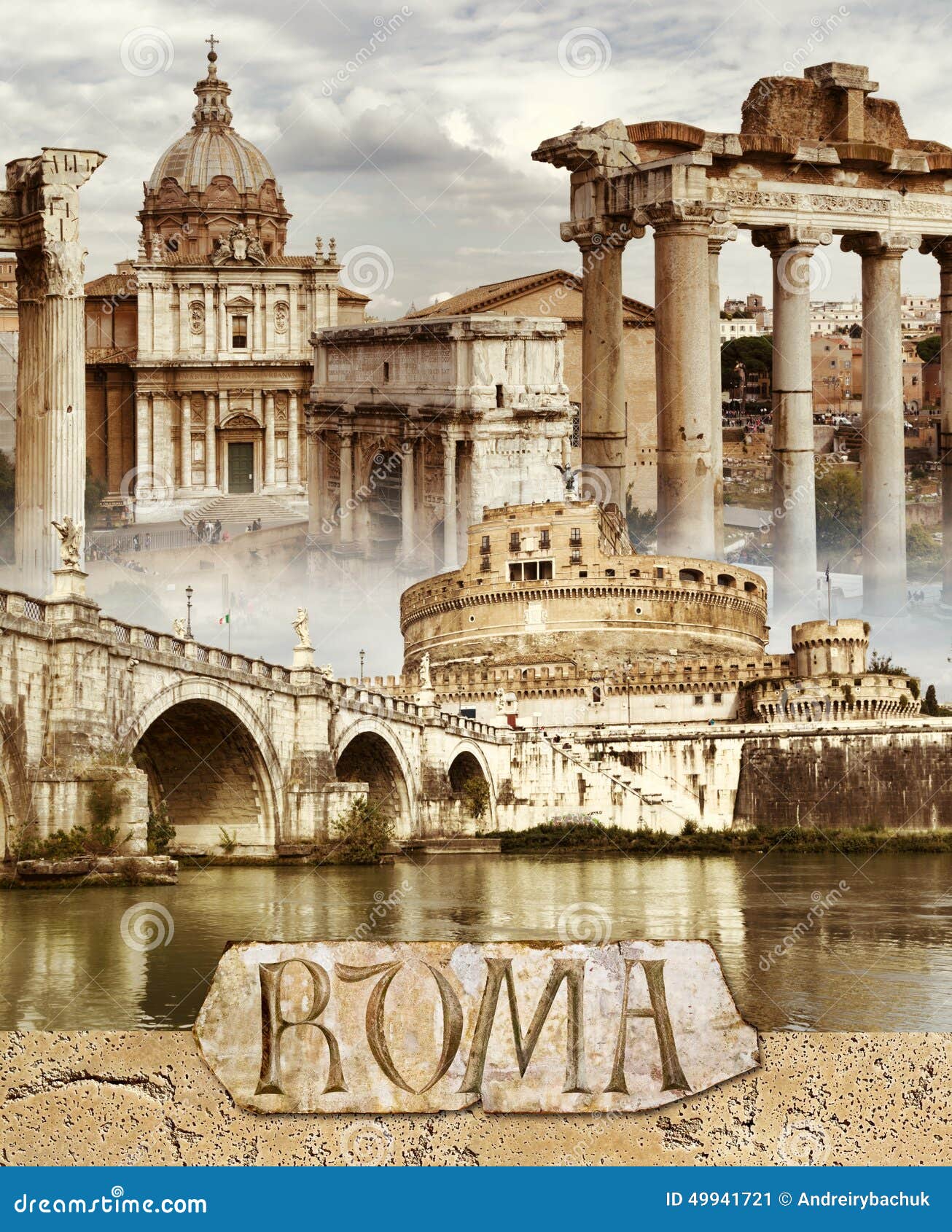 Roma antiga imagem de stock. Imagem de pedra, europa - 49941721