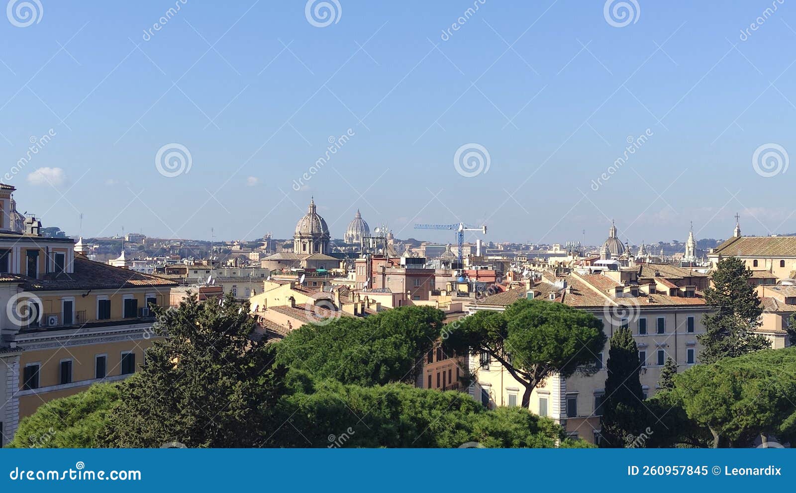 Roma beautyful panorama stock image. Image of blue, city - 260957845