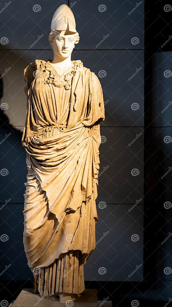 Ruins of Ancient Statue Portraiting the Greek Goddess Named Pallas ...