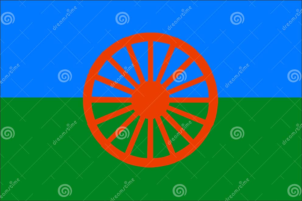 Roma flag stock vector. Illustration of flag, gypsy, green - 3801167