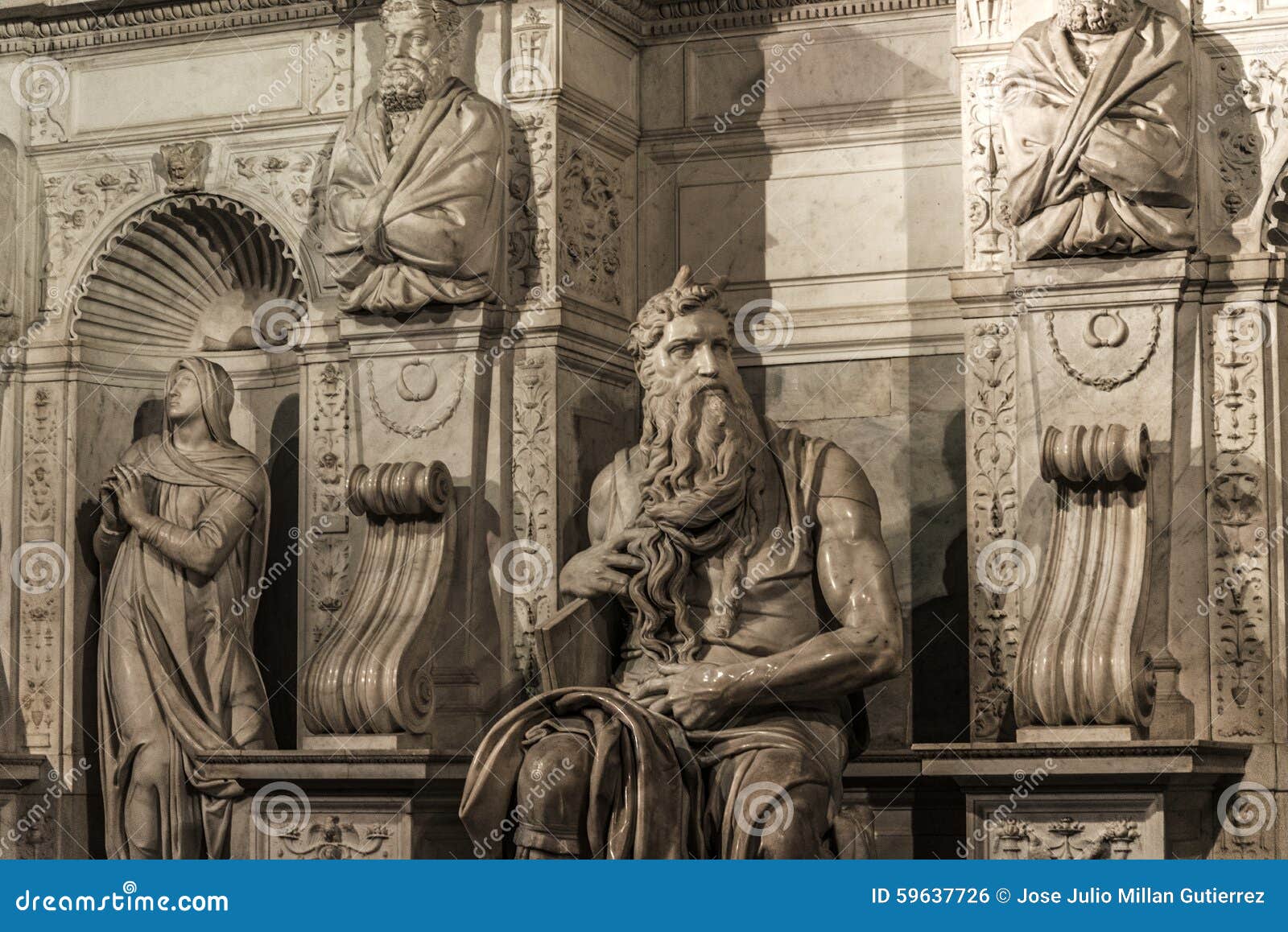 Roma , Moses by Michelangelo Stock Photo - Image of populate, milestone ...