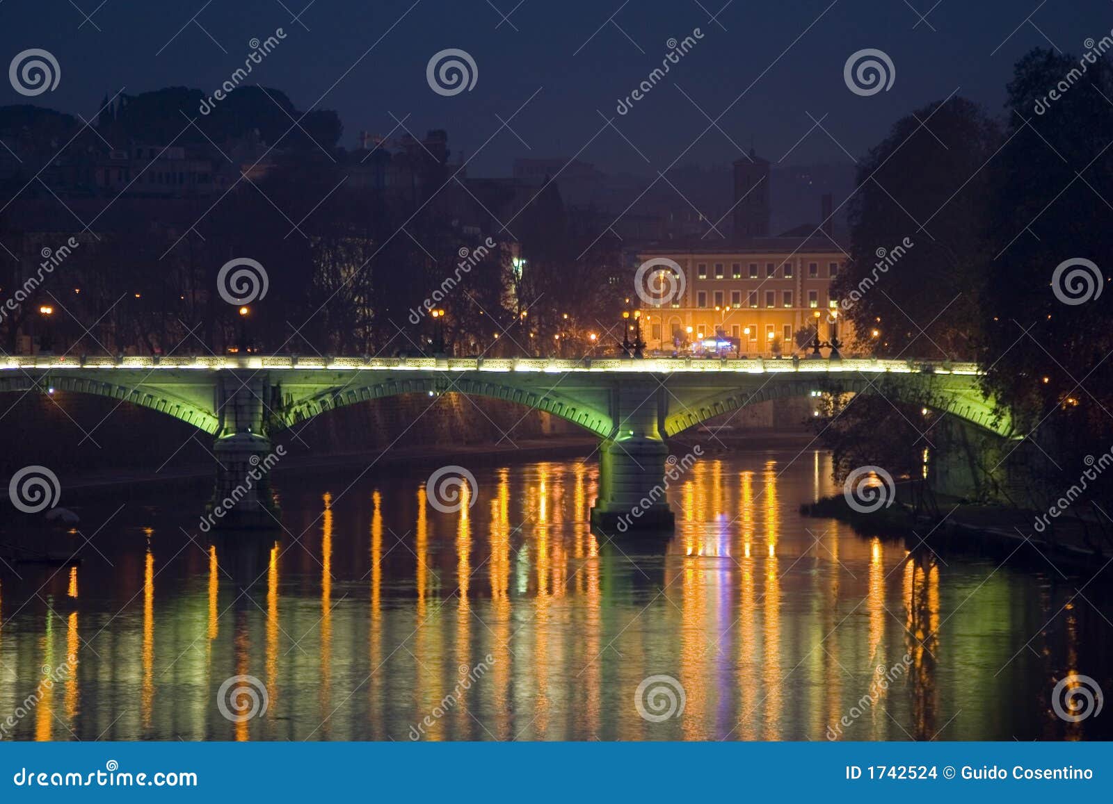 Roma s bridge stock photo. Image of landmark, italia, sightseeing - 1742524