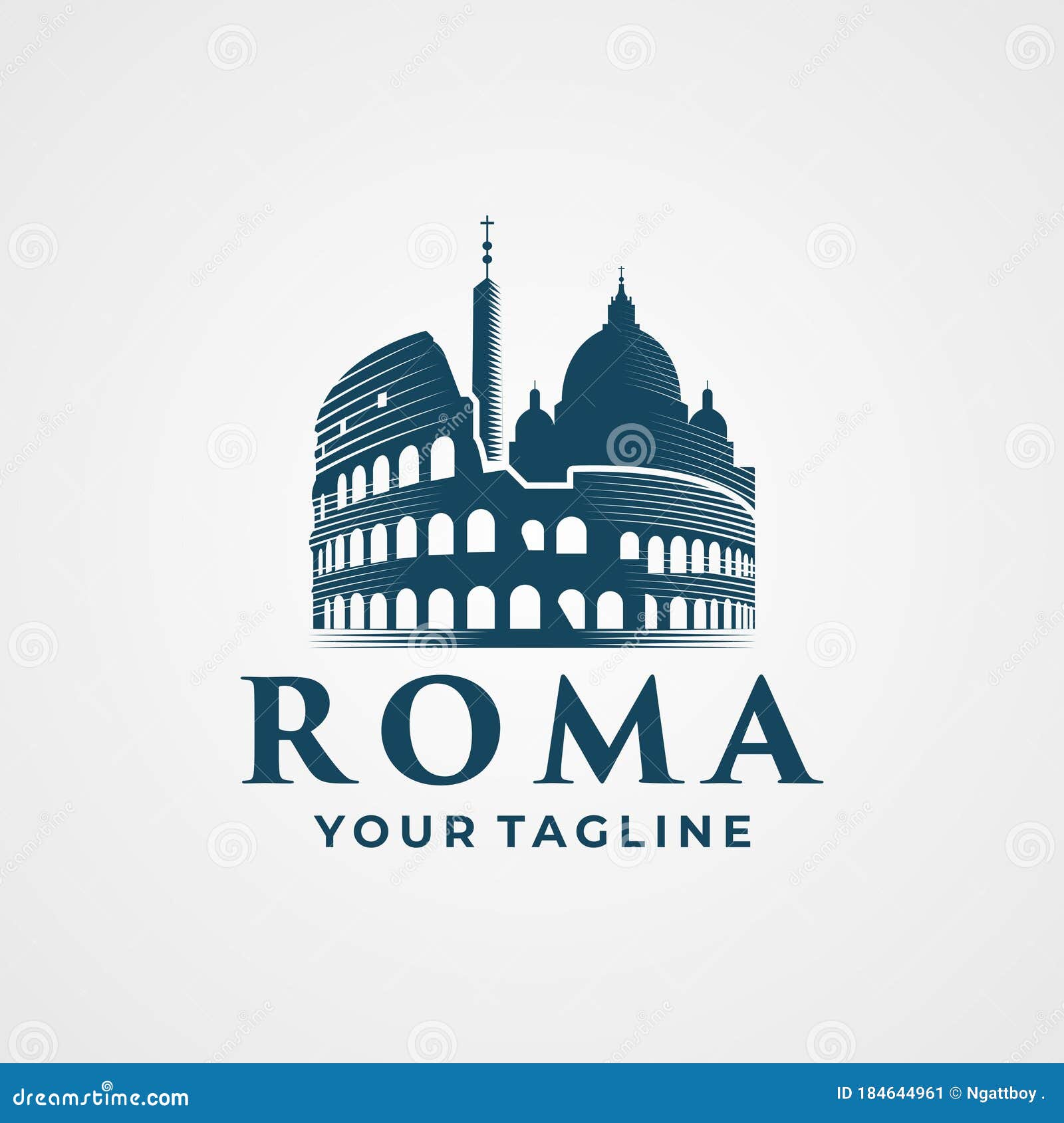 Roma Vector Logo Template Design Stock Vector - Illustration of emblem ...