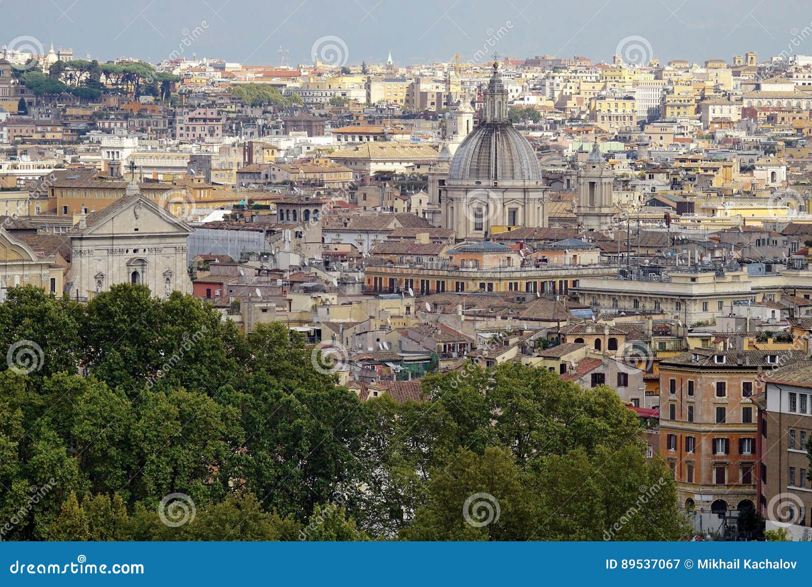 Roma Vista Do Monte De Gianicolo Imagem de Stock - Imagem de horizonte ...