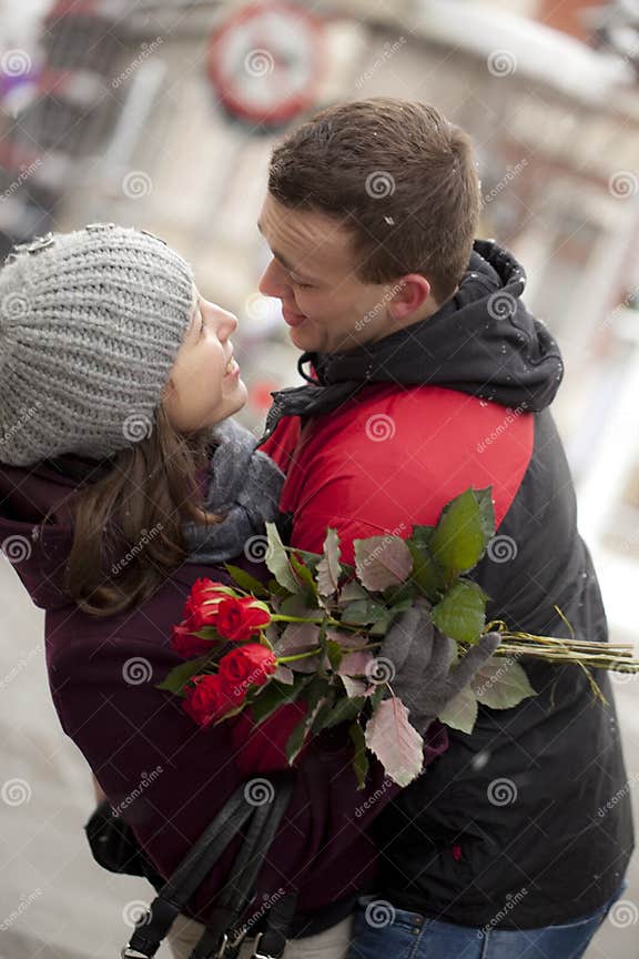 Romace in the city stock image. Image of love, katowice - 22836113
