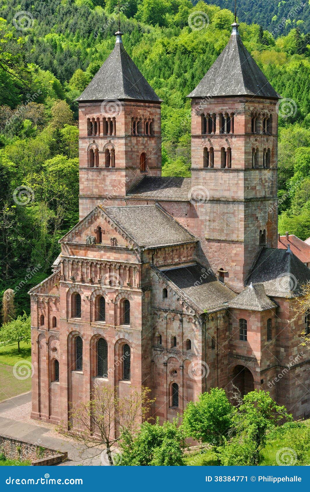Roman Abbey of Murbach in Alsace Stock Image - Image of rhin ...