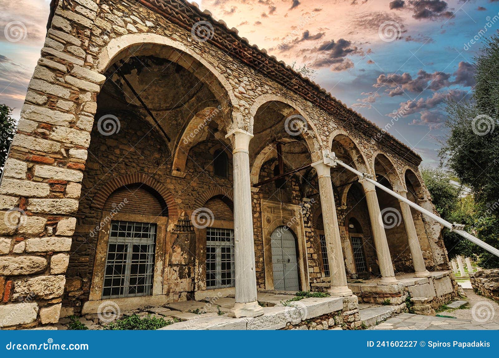 Roman Agora in Athens of Greece Stock Image - Image of propylon, greek ...