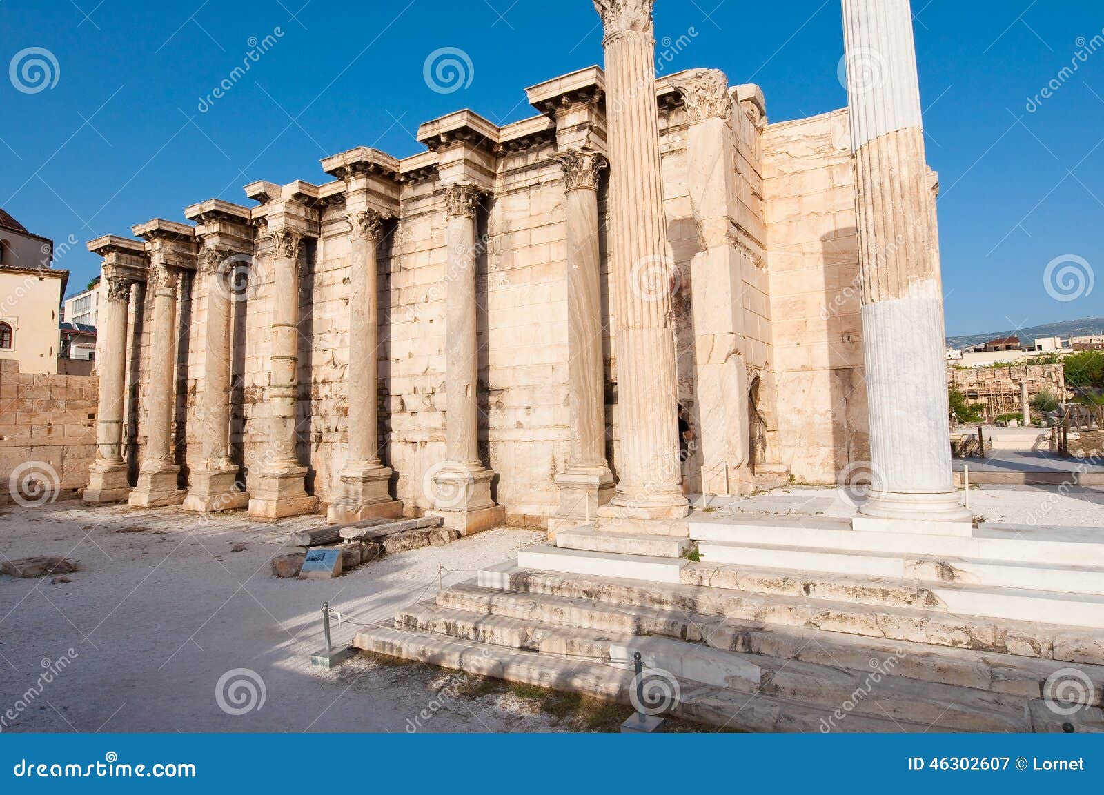 Roman Agora Remains in Athens.Greece. Stock Image - Image of marble ...