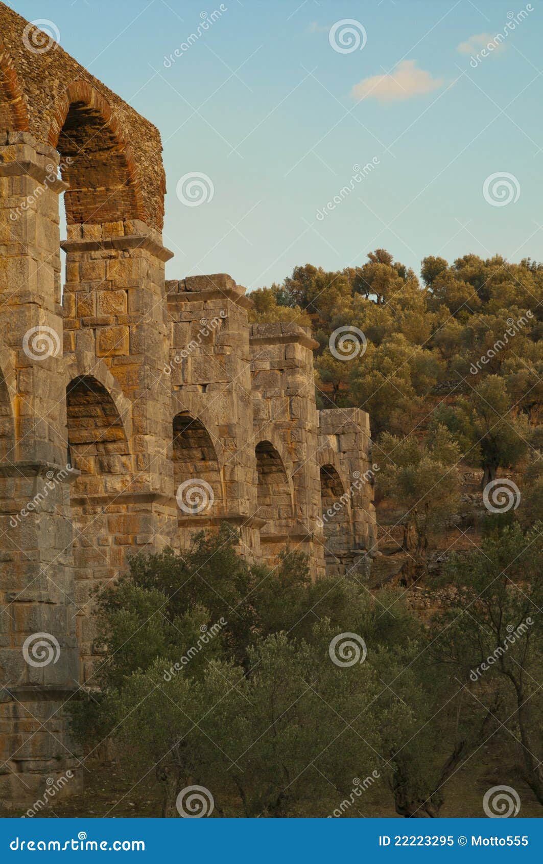Roman akvedukt fotografering för bildbyråer. Bild av olivgrön - 22223295
