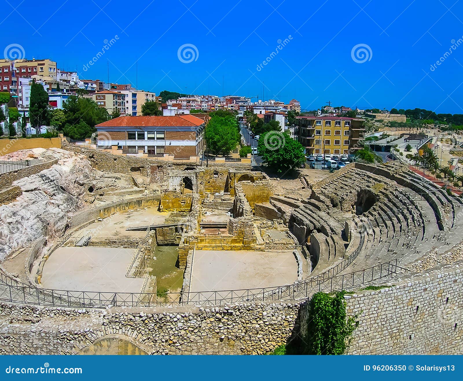 Roman Amfitheater in Tarragona, Spanje Stock Foto - Image of europees ...