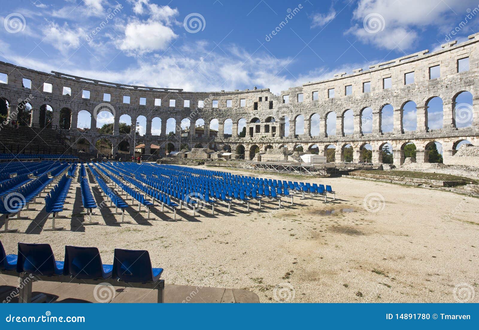 Roman Amphitheater stock photo. Image of arch, amphitheatre - 14891780