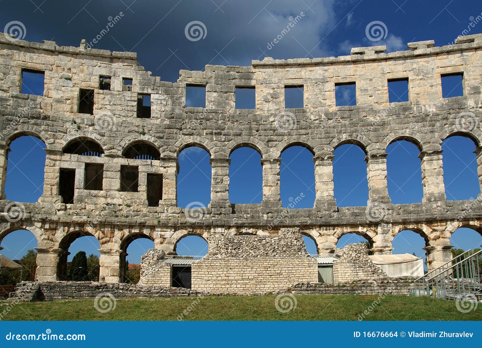 Roman Amphitheater stock photo. Image of column, poster - 16676664
