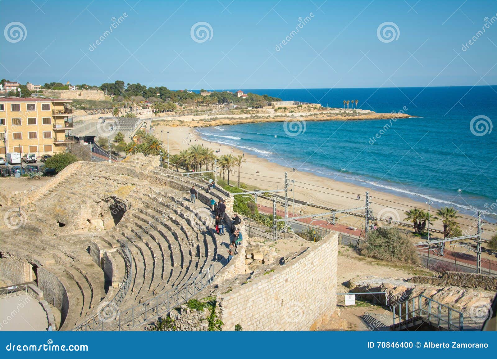 Roman Amphitheater in Tarragona, Spain Editorial Image - Image of ruins ...