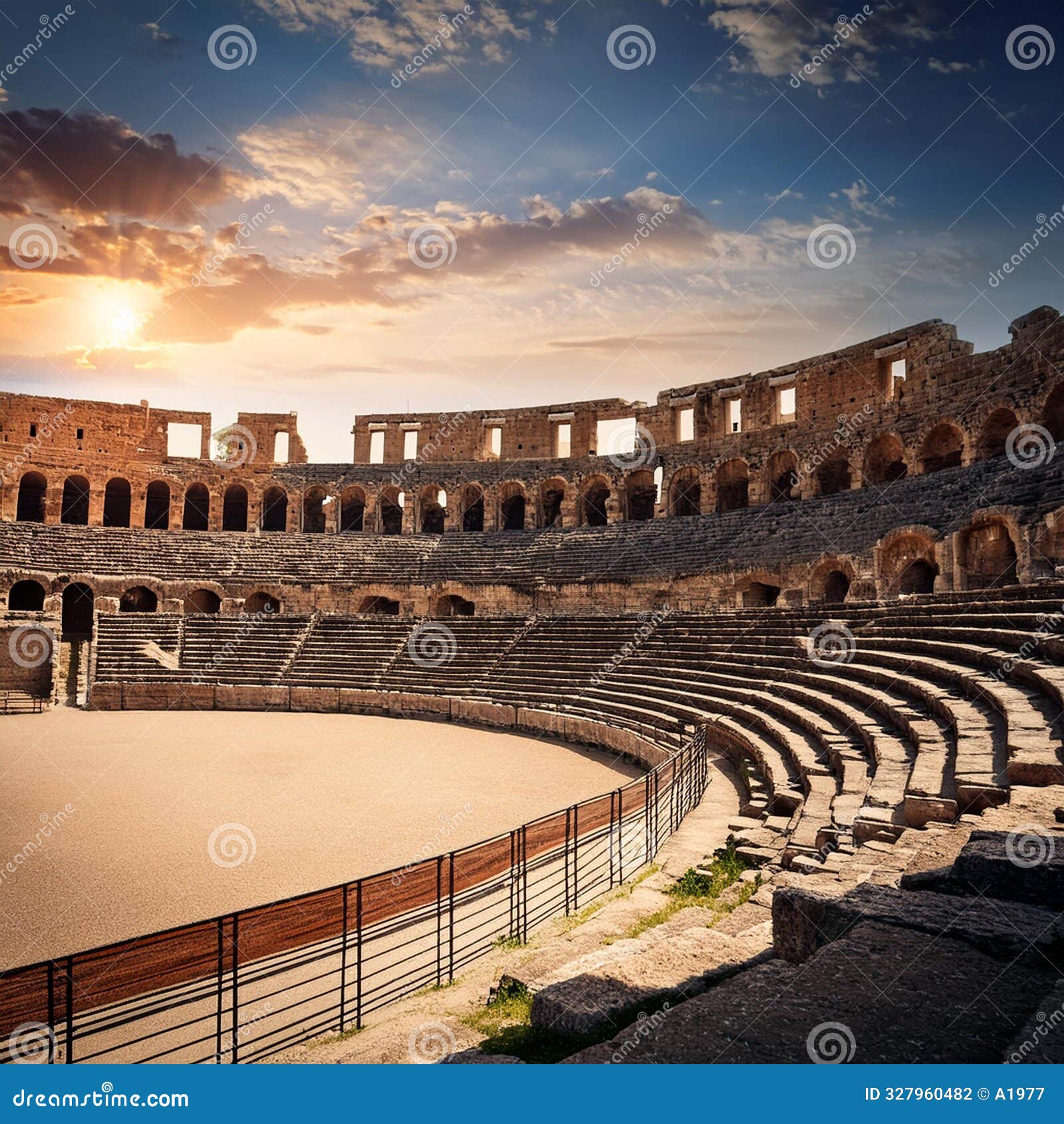 Roman Amphitheatre, AI Generated Stock Photo | CartoonDealer.com #327705012