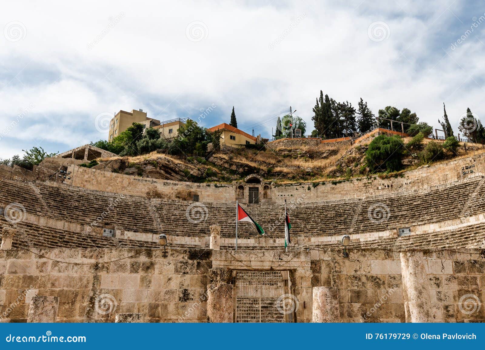 Roman Amphitheatre in Amman, Jordan Stock Image - Image of amman, site ...
