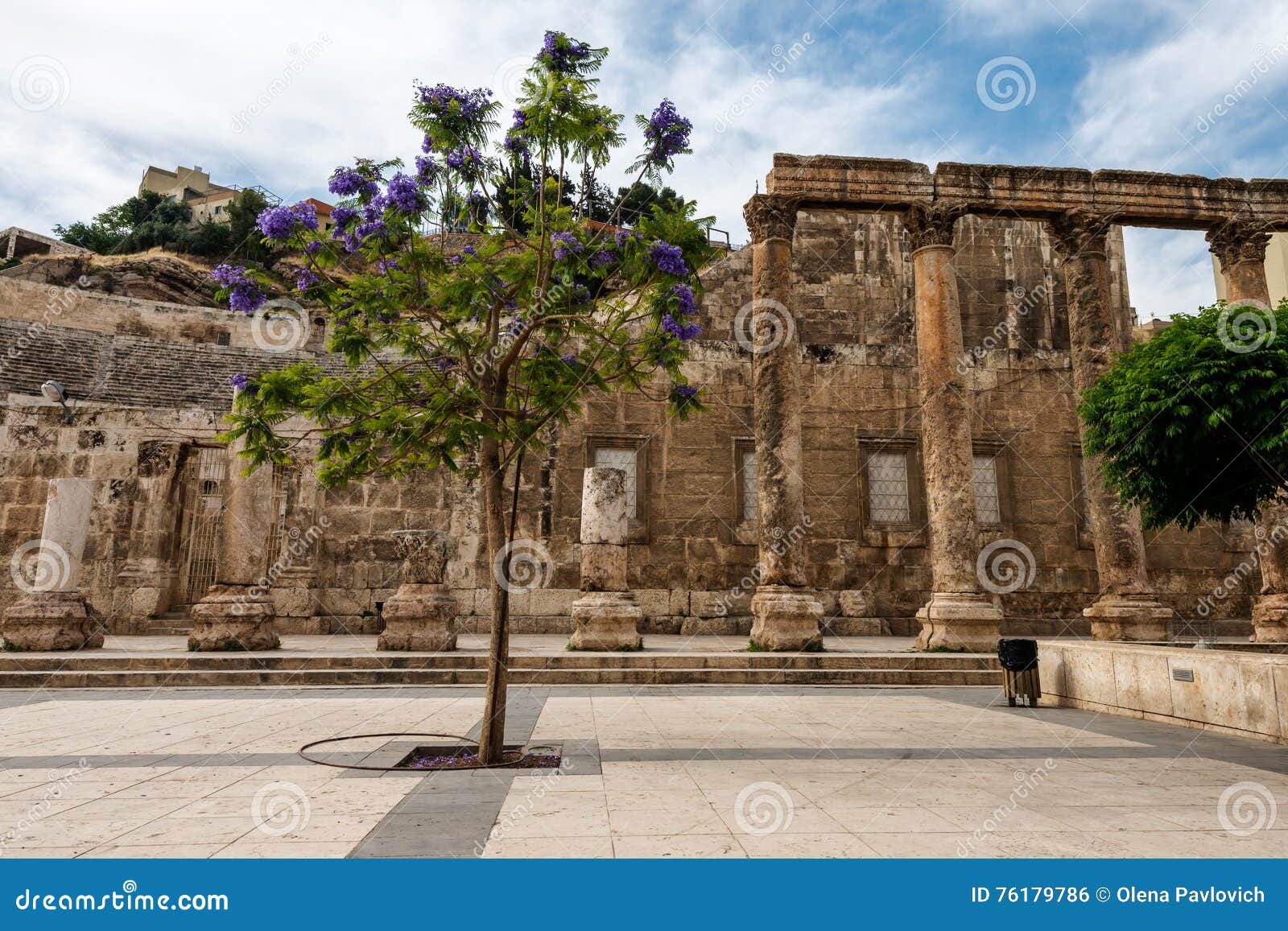 Roman Amphitheatre in Amman, Jordan Stock Photo - Image of stone ...
