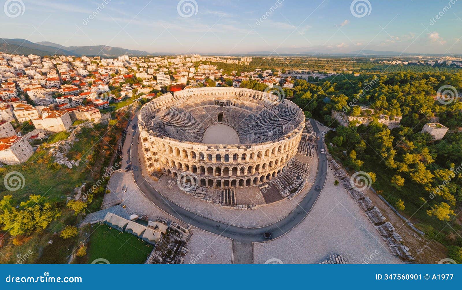 Roman Amphitheatre Perspective, AI Generated Royalty-Free Stock ...