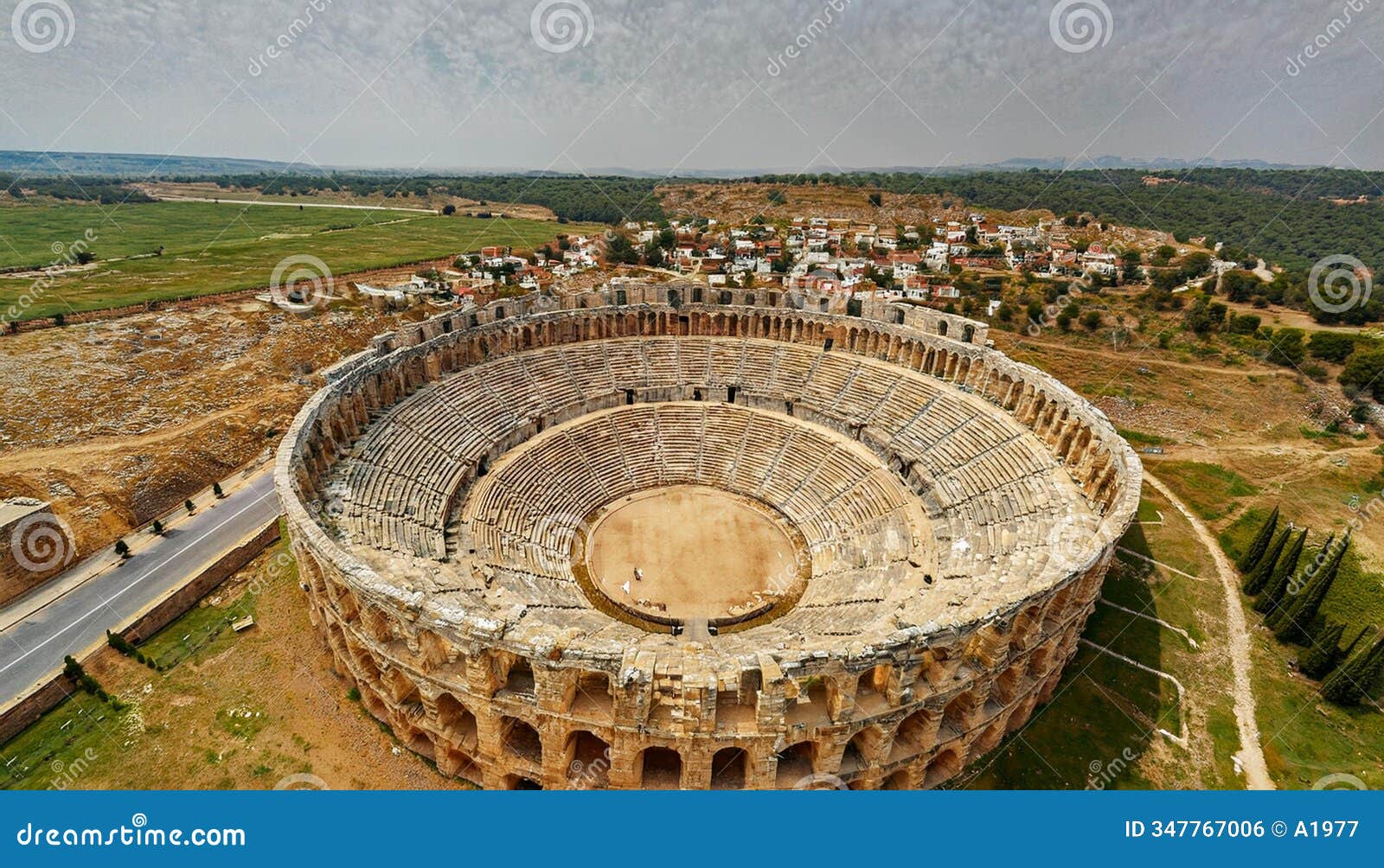 Roman Amphitheatre Perspective, AI Generated Royalty-Free Stock Photo ...