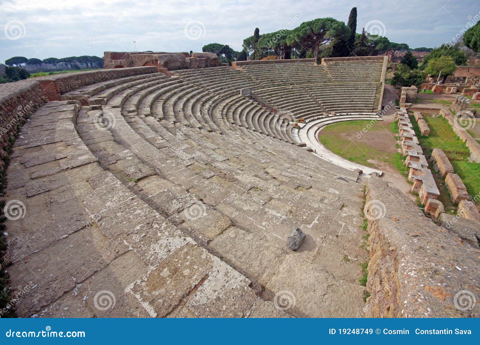 Roman ancient theater stock image. Image of ancient, ostia - 19248749
