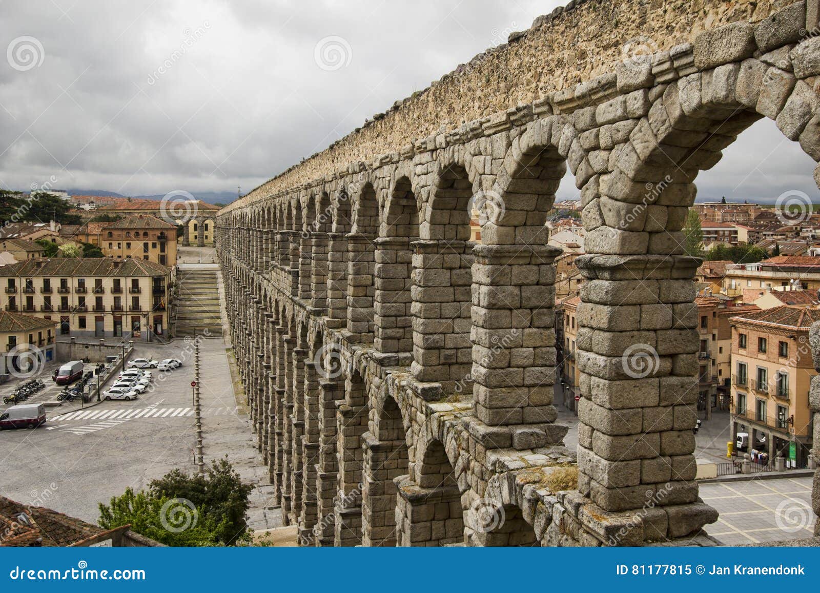 Roman Aquaduct in Segovia, Spain Editorial Image - Image of lamp ...