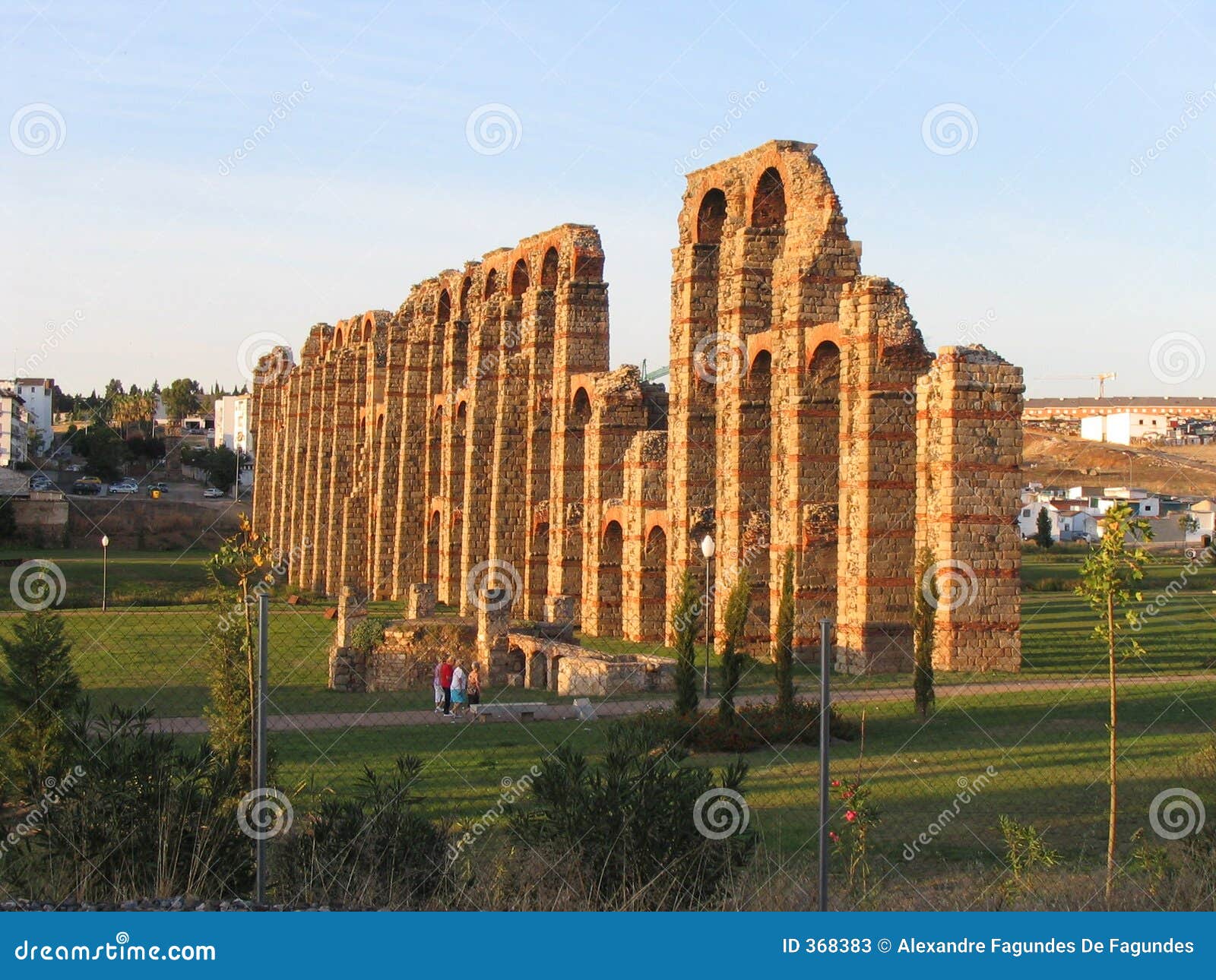 Roman Aqueduct - Merida - Spain Stock Image - Image of ancient, sunset ...