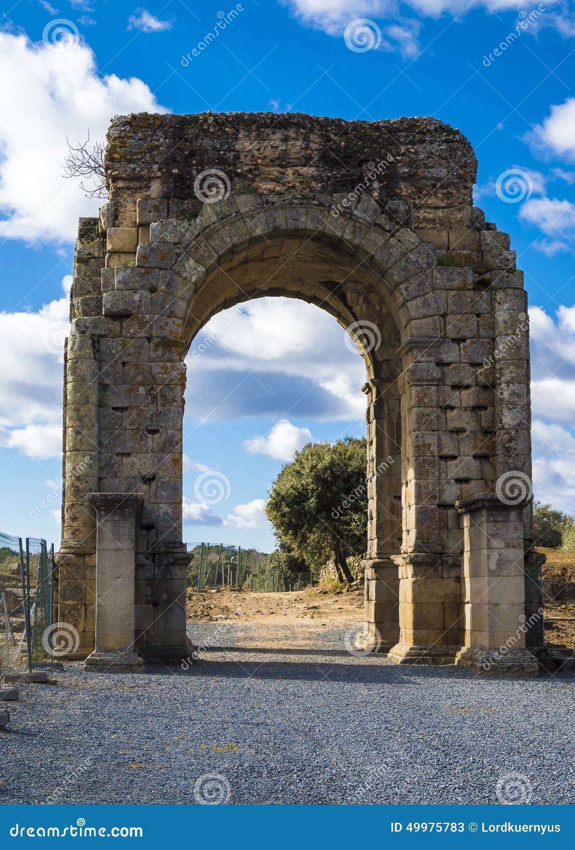 Roman Arch of Caparra stock image. Image of history, survival - 49975783
