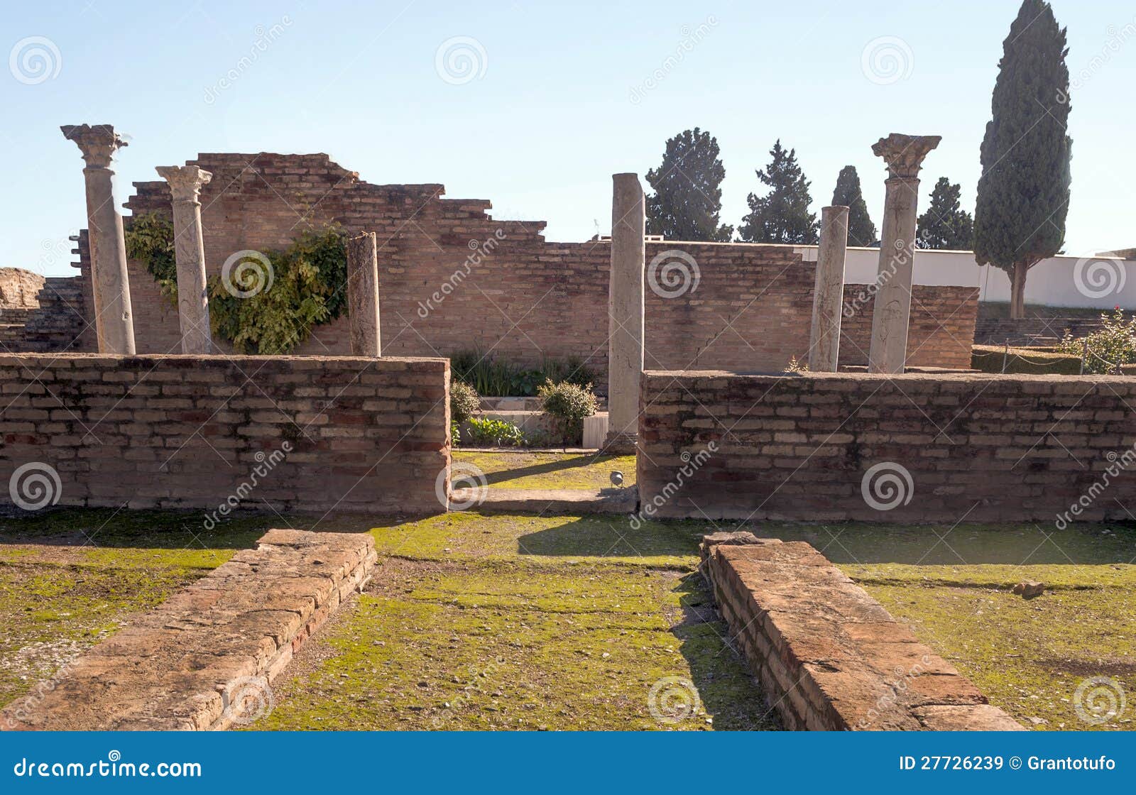 Roman Archaeological Remains Stock Image - Image of reconstruction ...