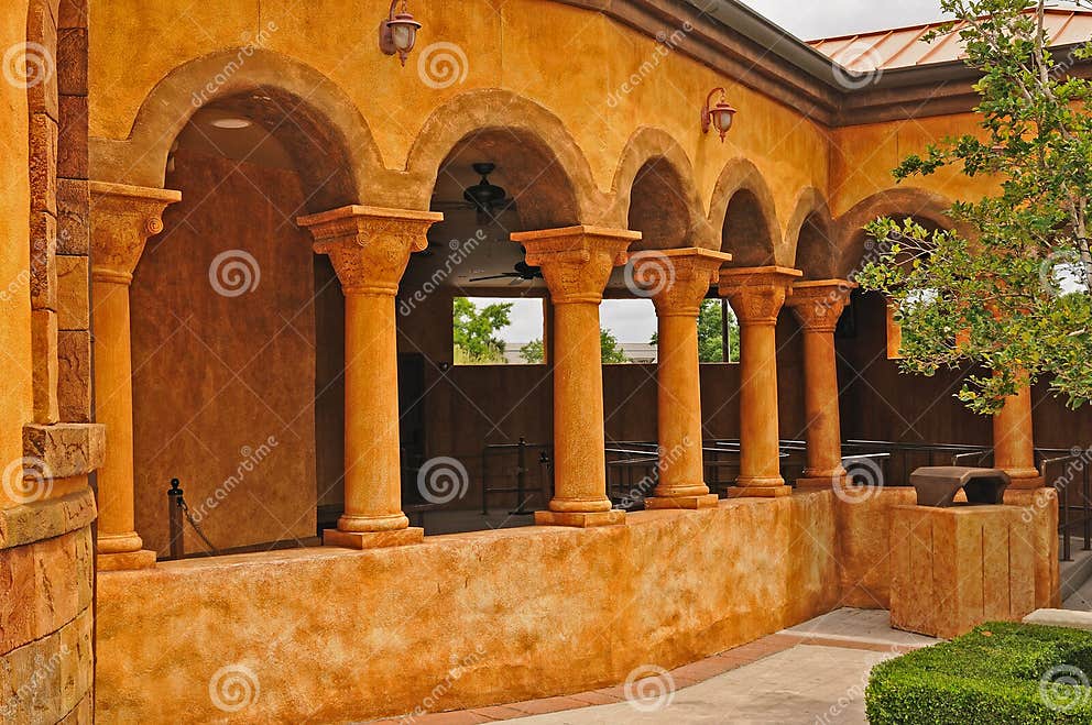Roman Arches stock image. Image of texture, paving, tree - 9476541