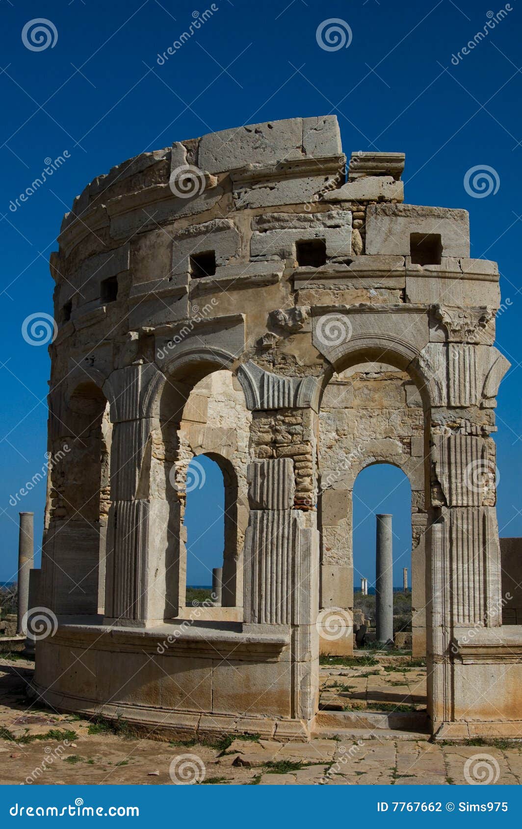 Roman arcs stock photo. Image of blue, destructed, romanic - 7767662