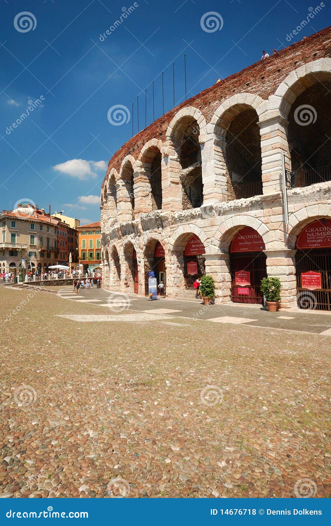 Roman Arena of Verona editorial stock photo. Image of roof - 14676718
