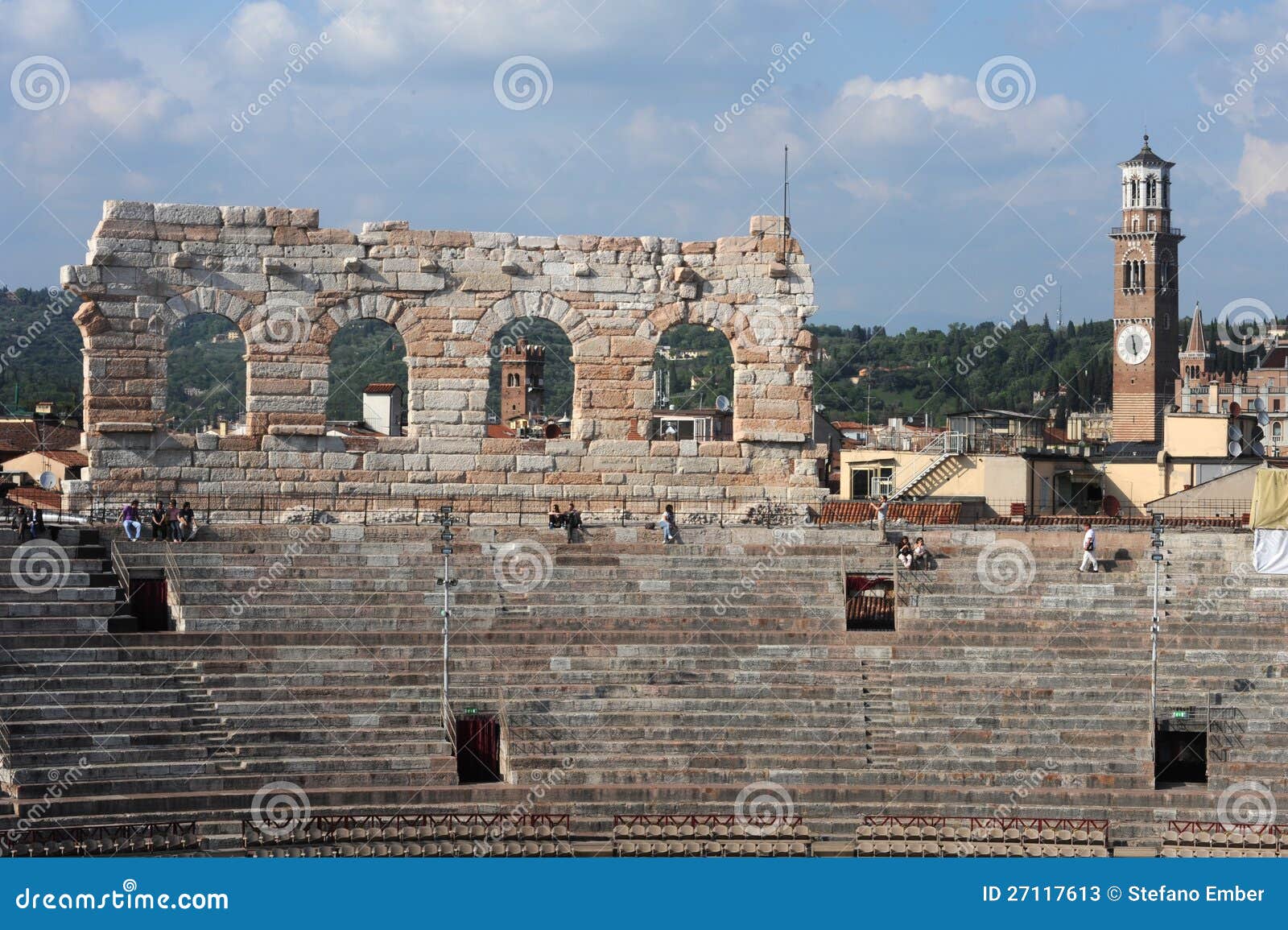 Roman Arena at Verona stock image. Image of arena, terraces - 27117613